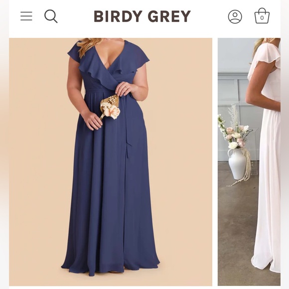 Birdy Grey | Dresses | Birdy Grey Slate Blue Bridesmaid Dress | Poshmark